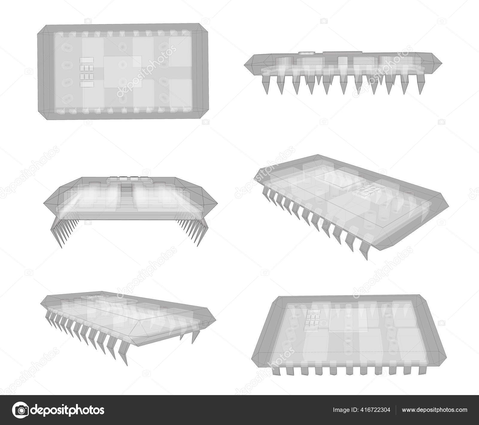 Vector Chip Set Computer Stock Vector by ©coffeemill 416722304