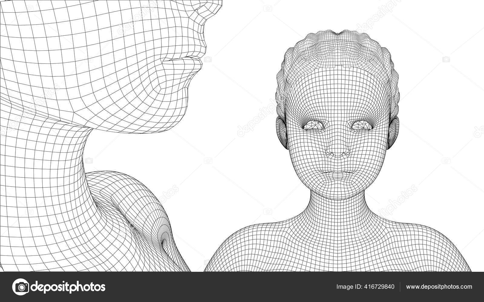 Potret Vektor Seorang Gadis Muda Cantik Dengan Gaya Rambut Set Vektor ...