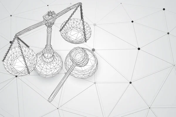 Virtual Judges Hammer Table Vector Background Stock Vector by ...