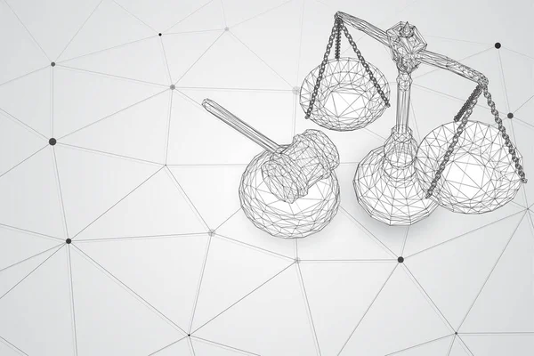 Virtual Judges Hammer Table Vector Background Stock Vector by ...