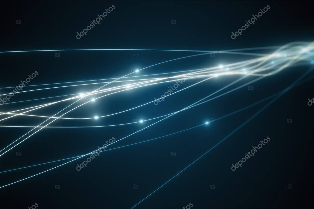 El concepto de transmisión de señal a través de una ilustración 3D de ...