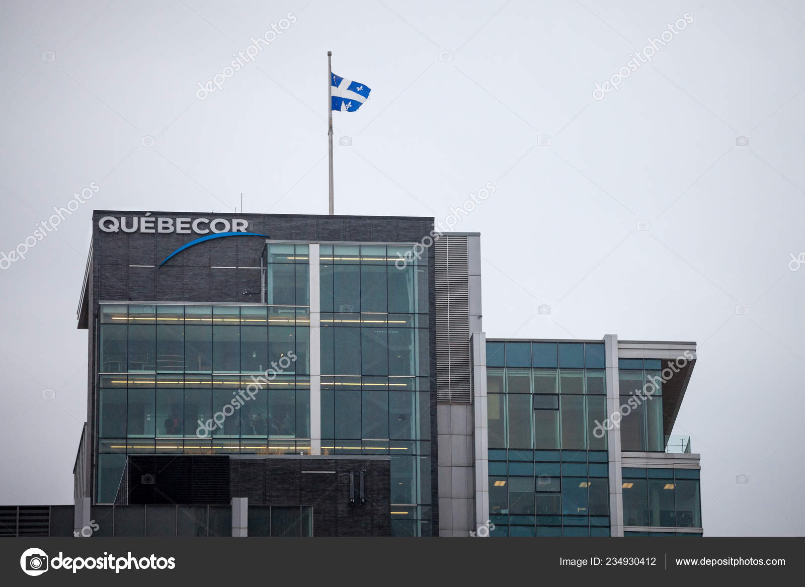 Montreal Canada November 2018 Quebecor Logo Front Main Office Montreal ...