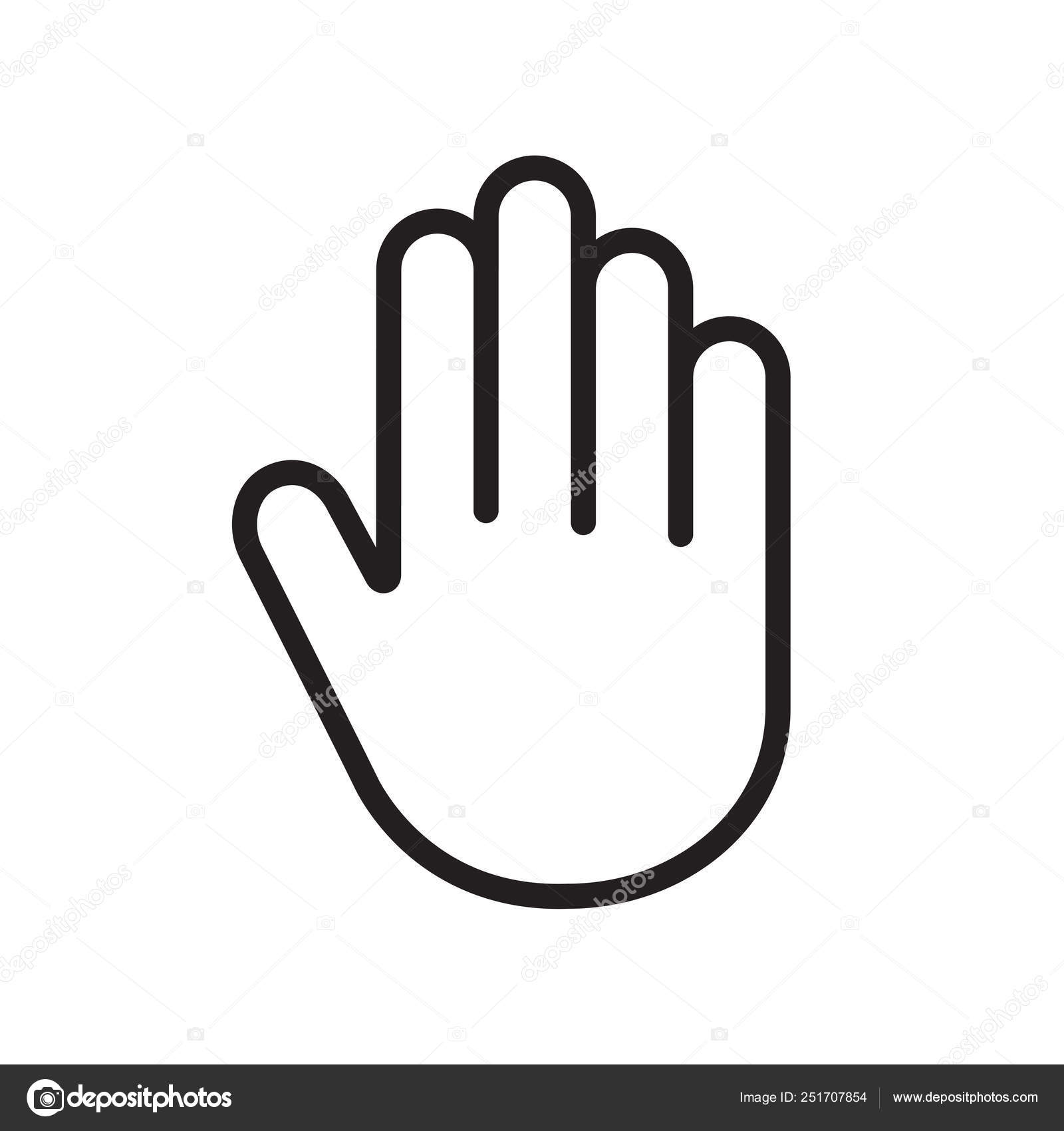 Icono de palma humana Vector de stock por ©Fourleaflovers 251707854