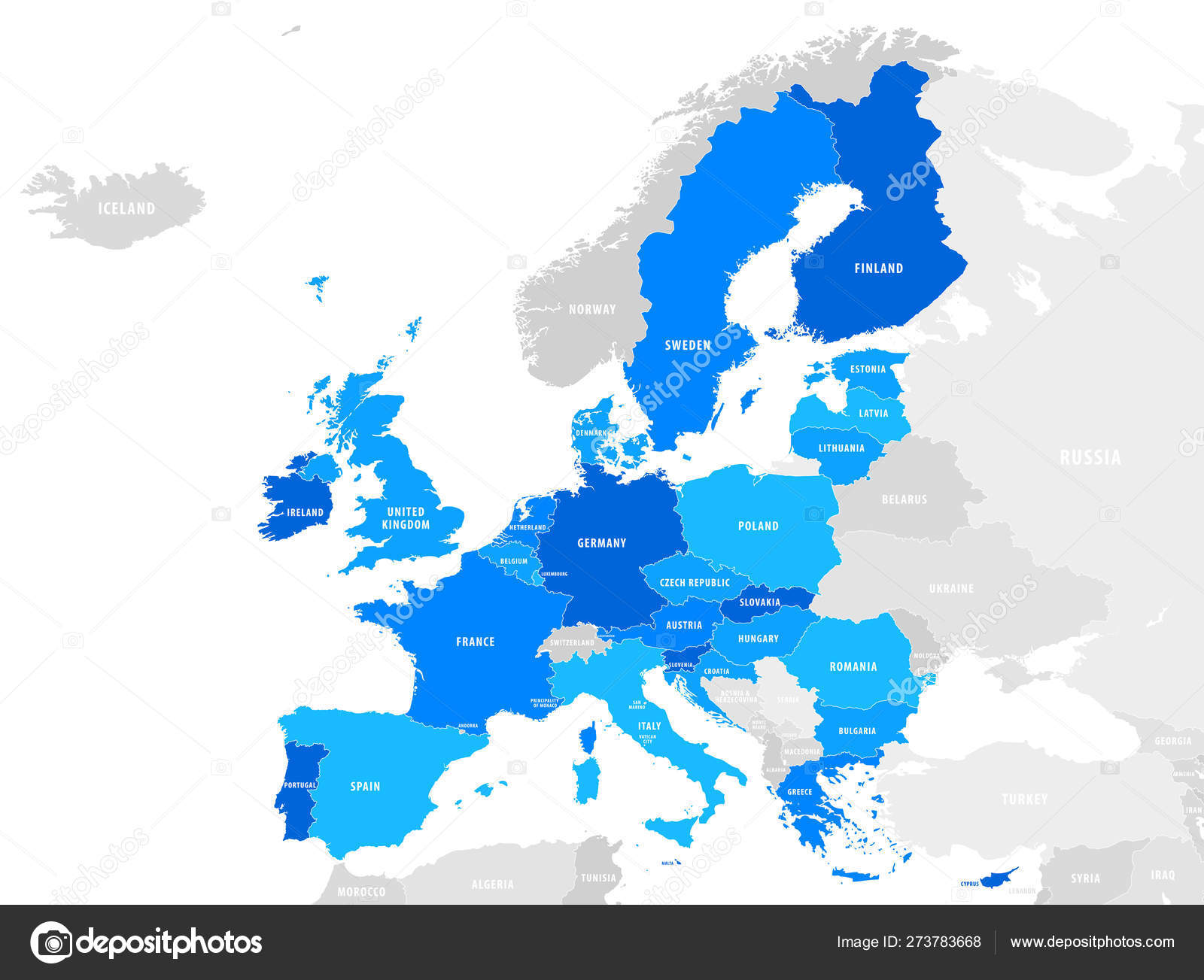 Vector mape of european union borders Stock Vector Image by ...