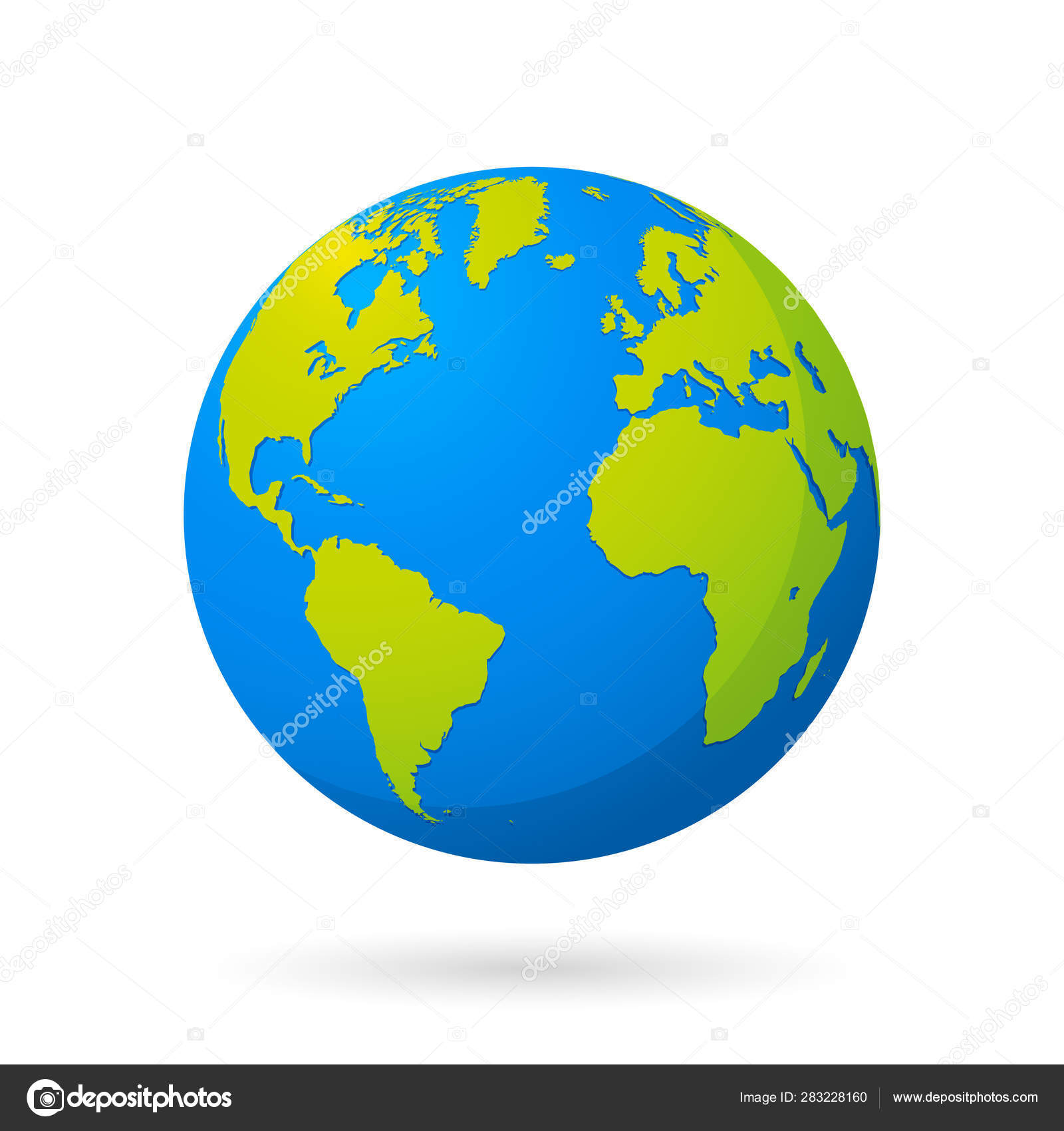 Ilustración del mundo - planeta Tierra vector gráfico Vector de stock ...