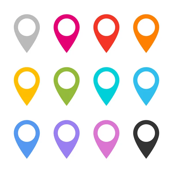 Blue Gps Navigator Pins Blue Roads Map White Background Stock Vector by ...