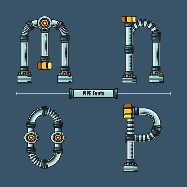 Pipe font vector Vector Art Stock Images | Depositphotos