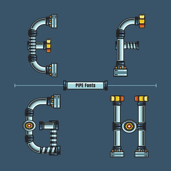 Pipe font vector Vector Art Stock Images | Depositphotos