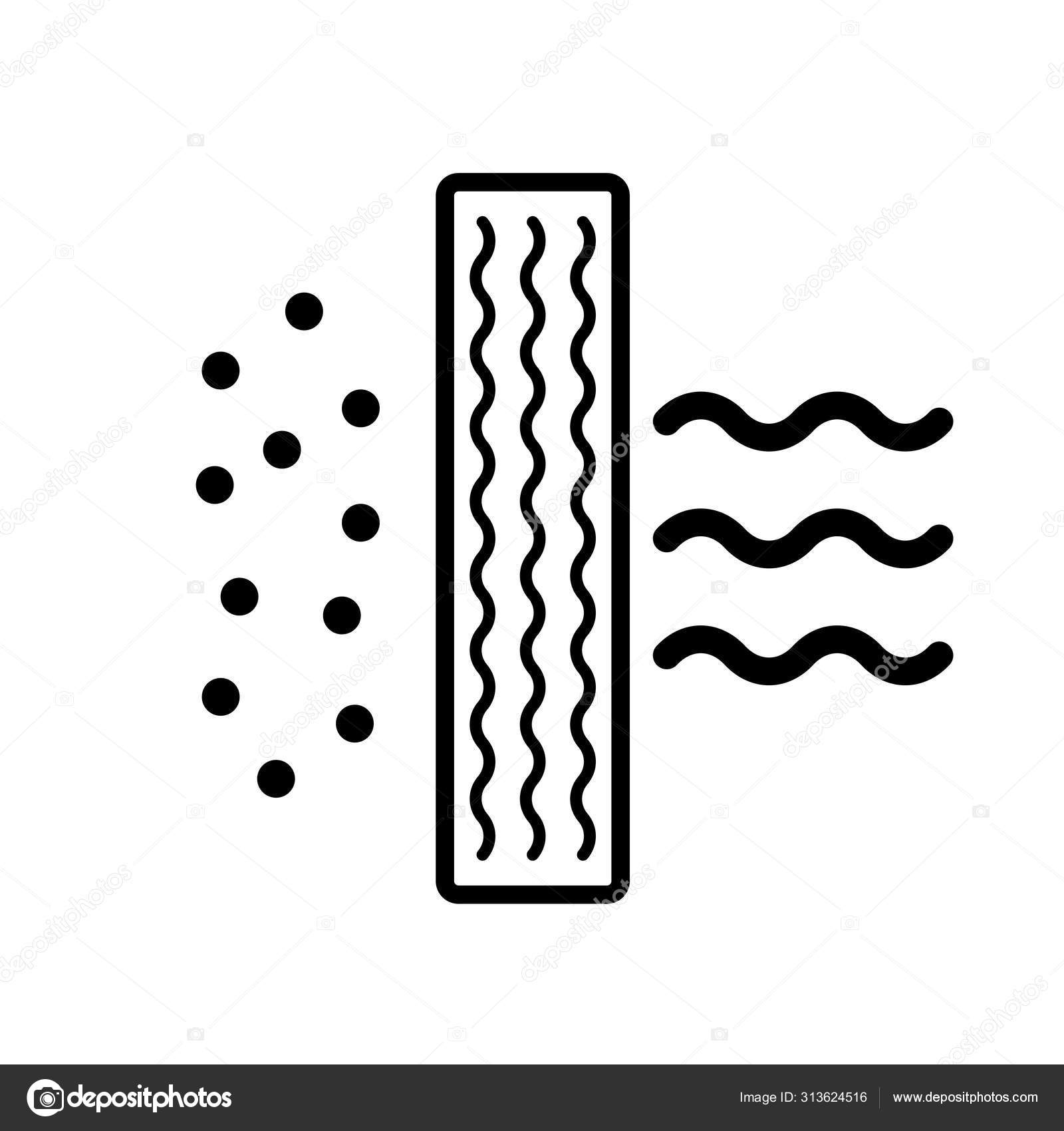 Air purifier. Air filter icon. Solid Particle Filter Stock Vector Image ...