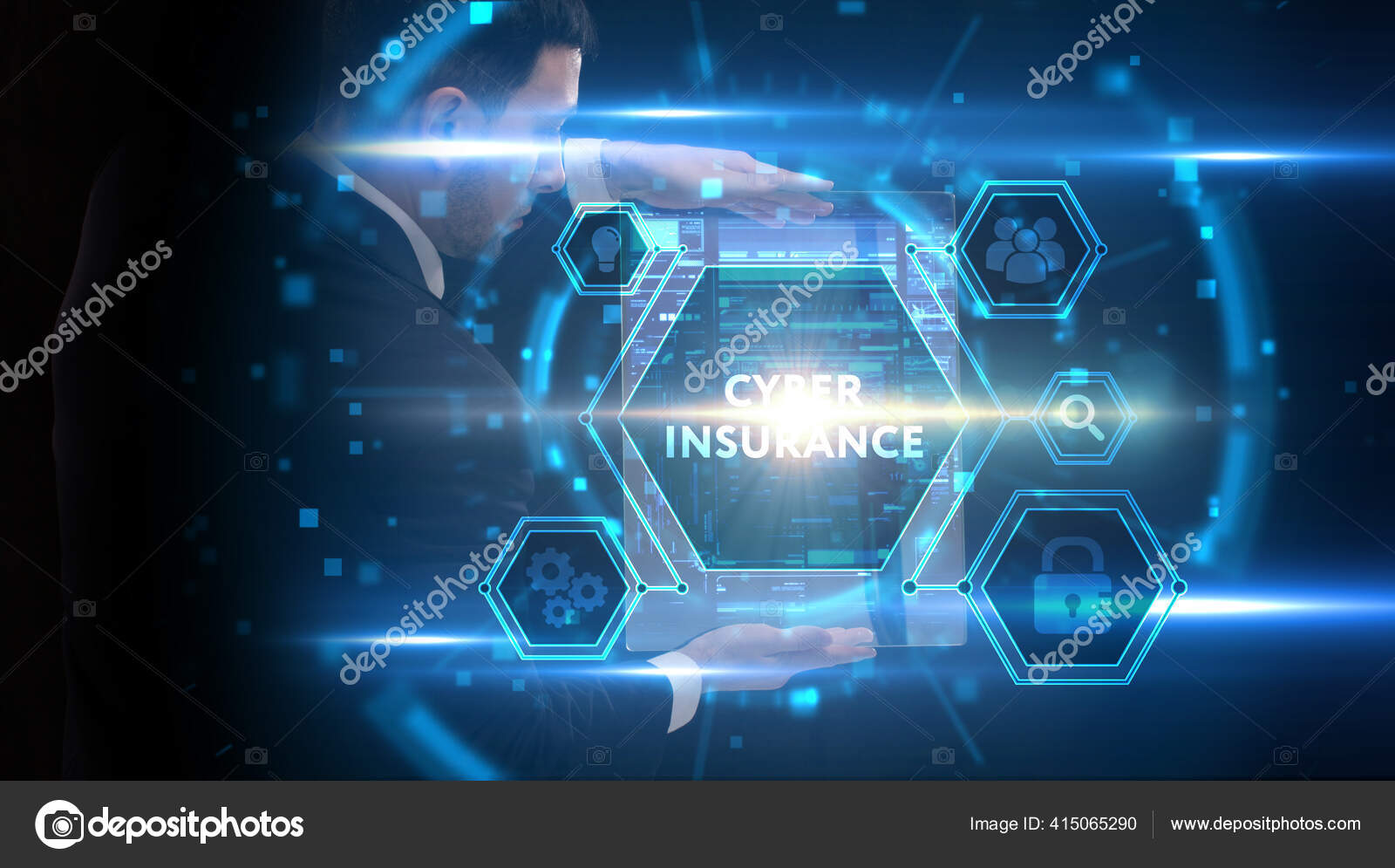 Business Technology Internet Network Concept Young Businessman Working ... Business Technology Internet Network Concept Young Businessman Working ...