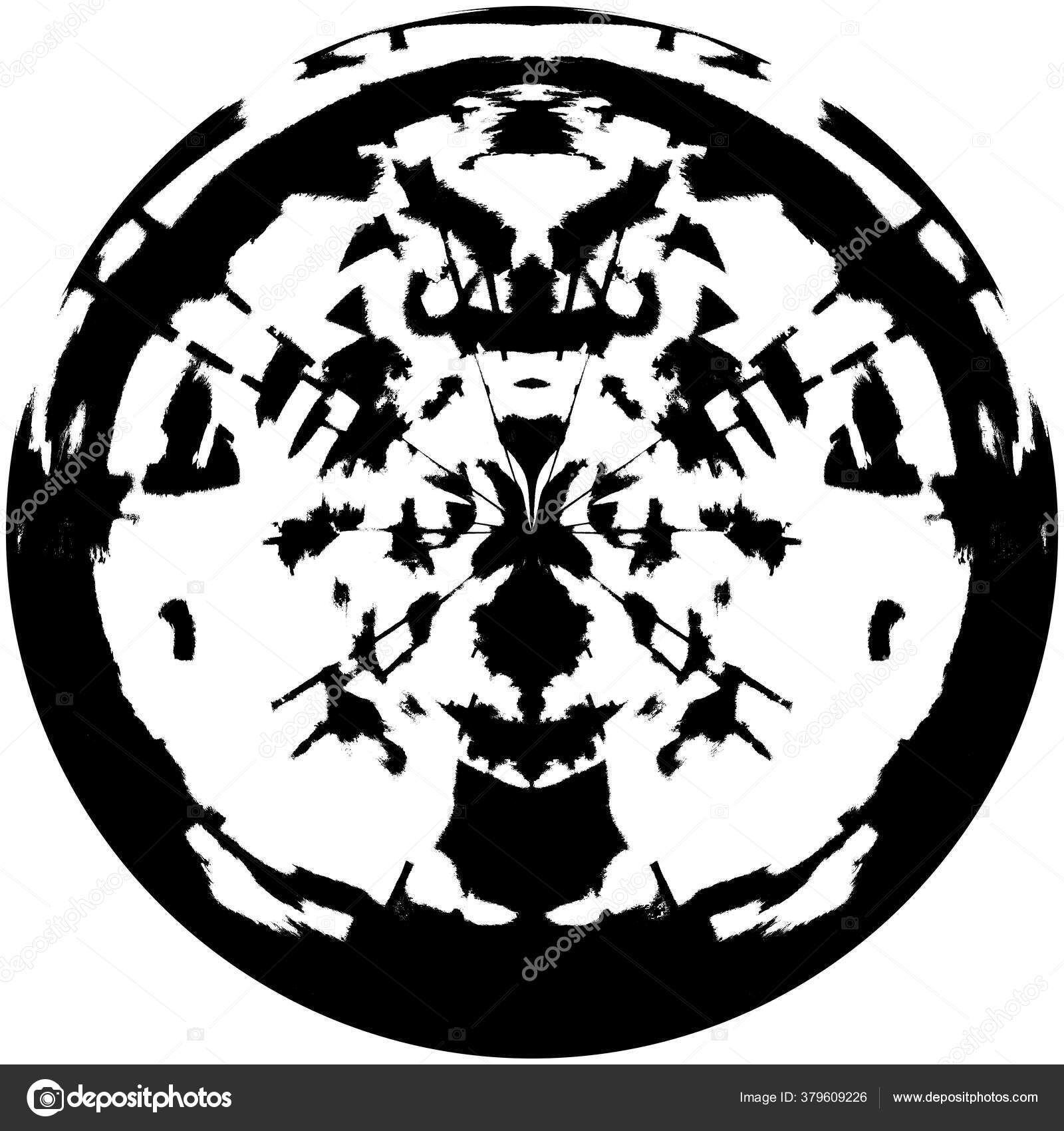 Abstract Ink Blot Grunge Black Brush Sample Dark Paint Stroke — Stock ...