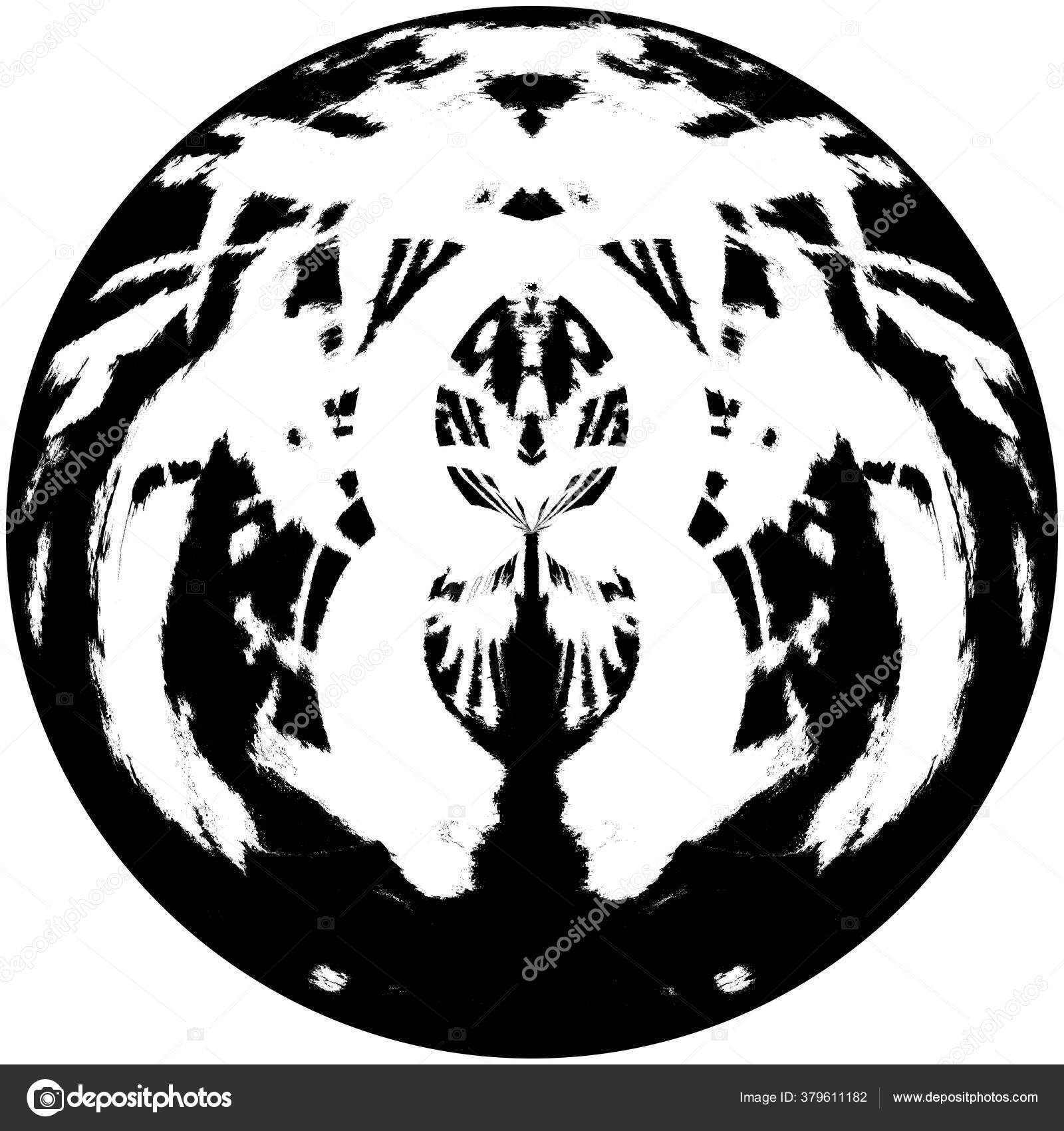 Abstract Ink Blot Grunge Black Brush Sample Dark Paint Stroke — Stock ...