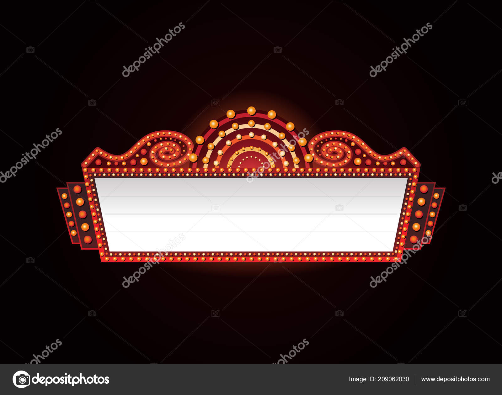 Brightly theater glowing retro cinema neon sign Stock Vector Image by ...
