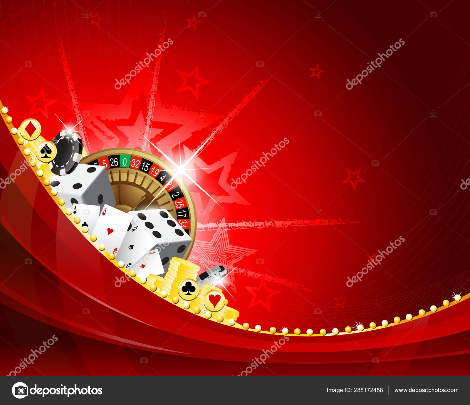 Red vector waving casino background design Stock Vector by ©hugolacasse ...