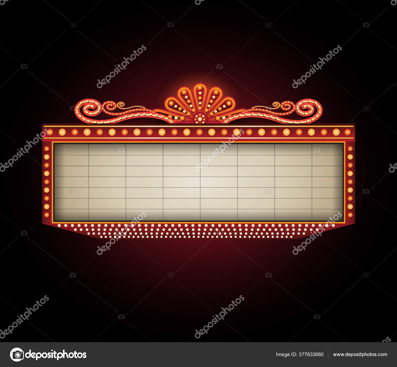 Letrero de teatro cartel marco diseño Vector de stock por ©hugolacasse ...