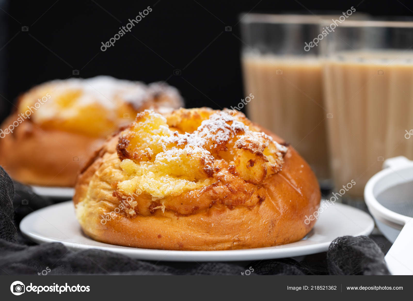 Portuguese Sweets Coconut Pao Deus — Stock Photo © nataliamylova #218521362