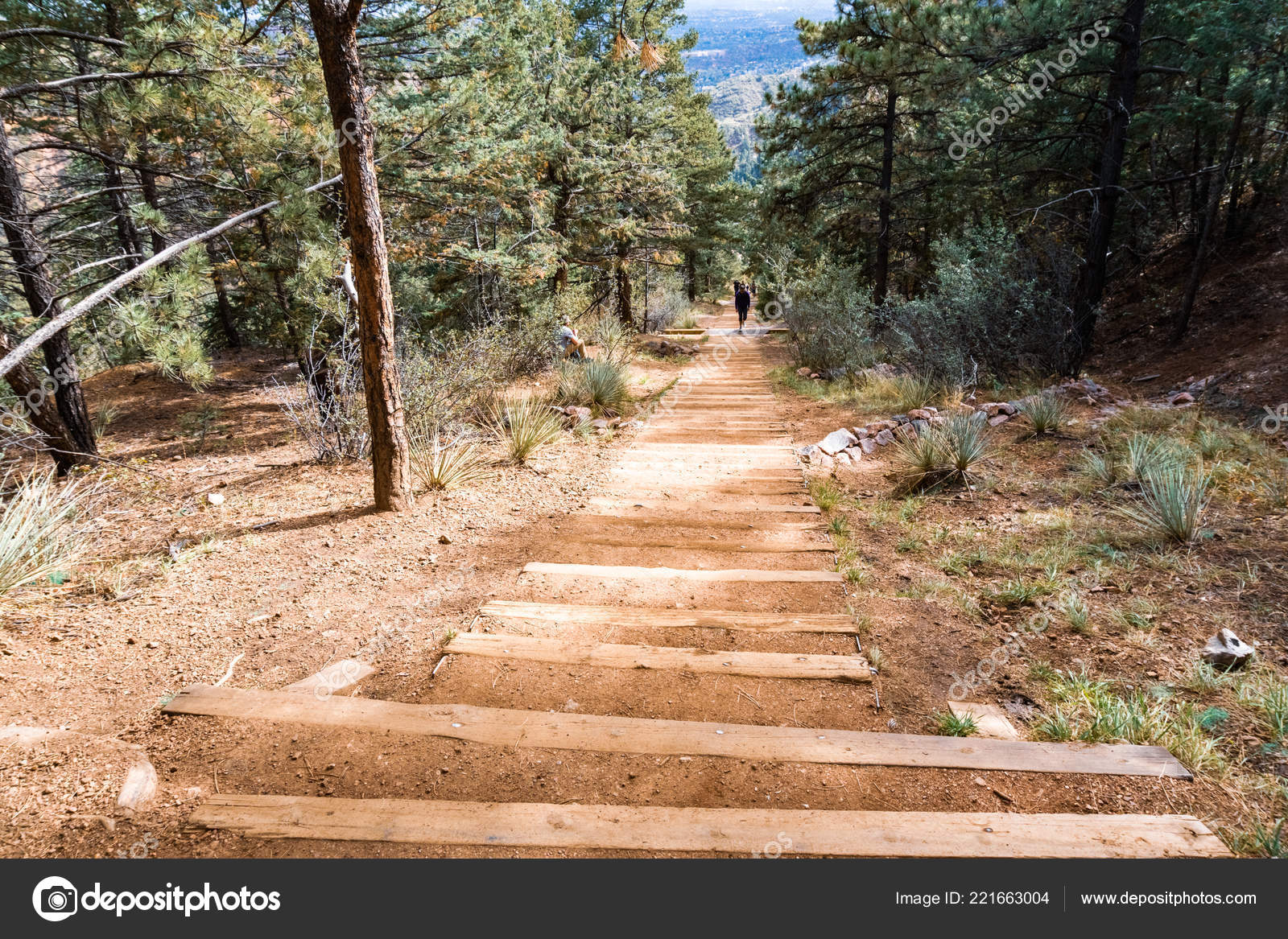 Extreme Nature Trail Steep Mountain Incline Advanced Hikers — Stock ...