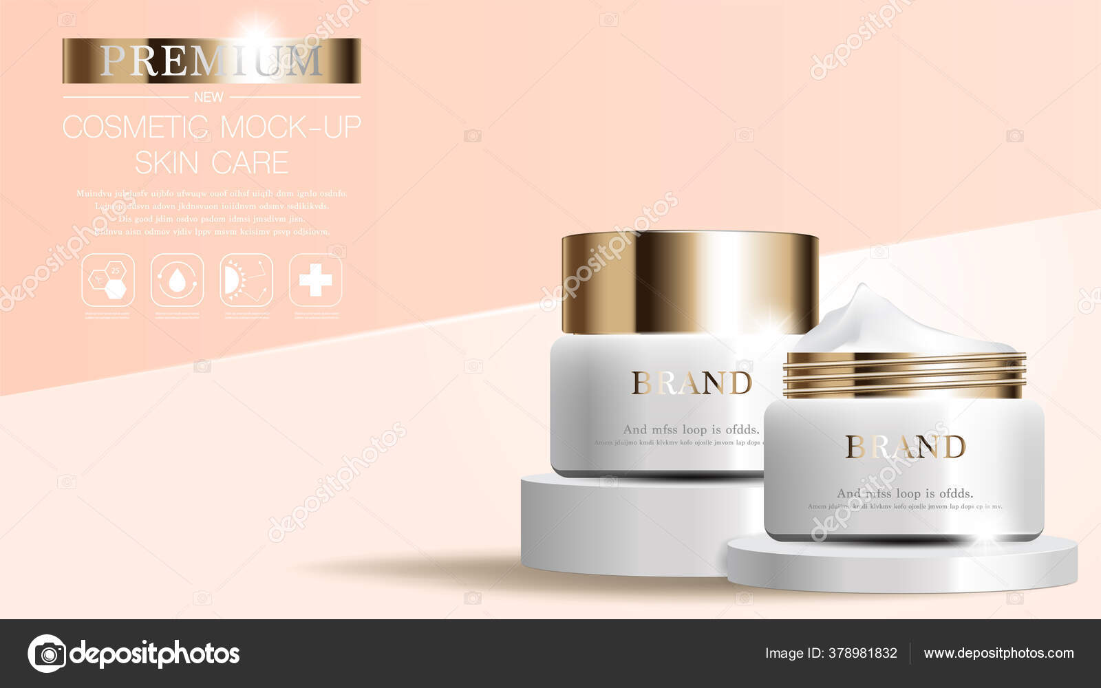 Graceful Cosmetic Cream Ads Glitter Particles Background Stock Vector ...