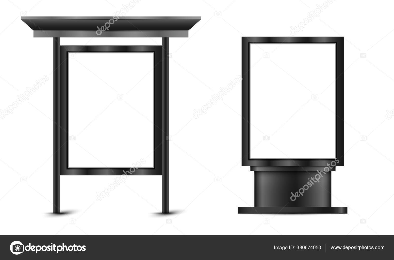 Blank White Poster Billboard Advertising Vector Design Stock Vector by ...