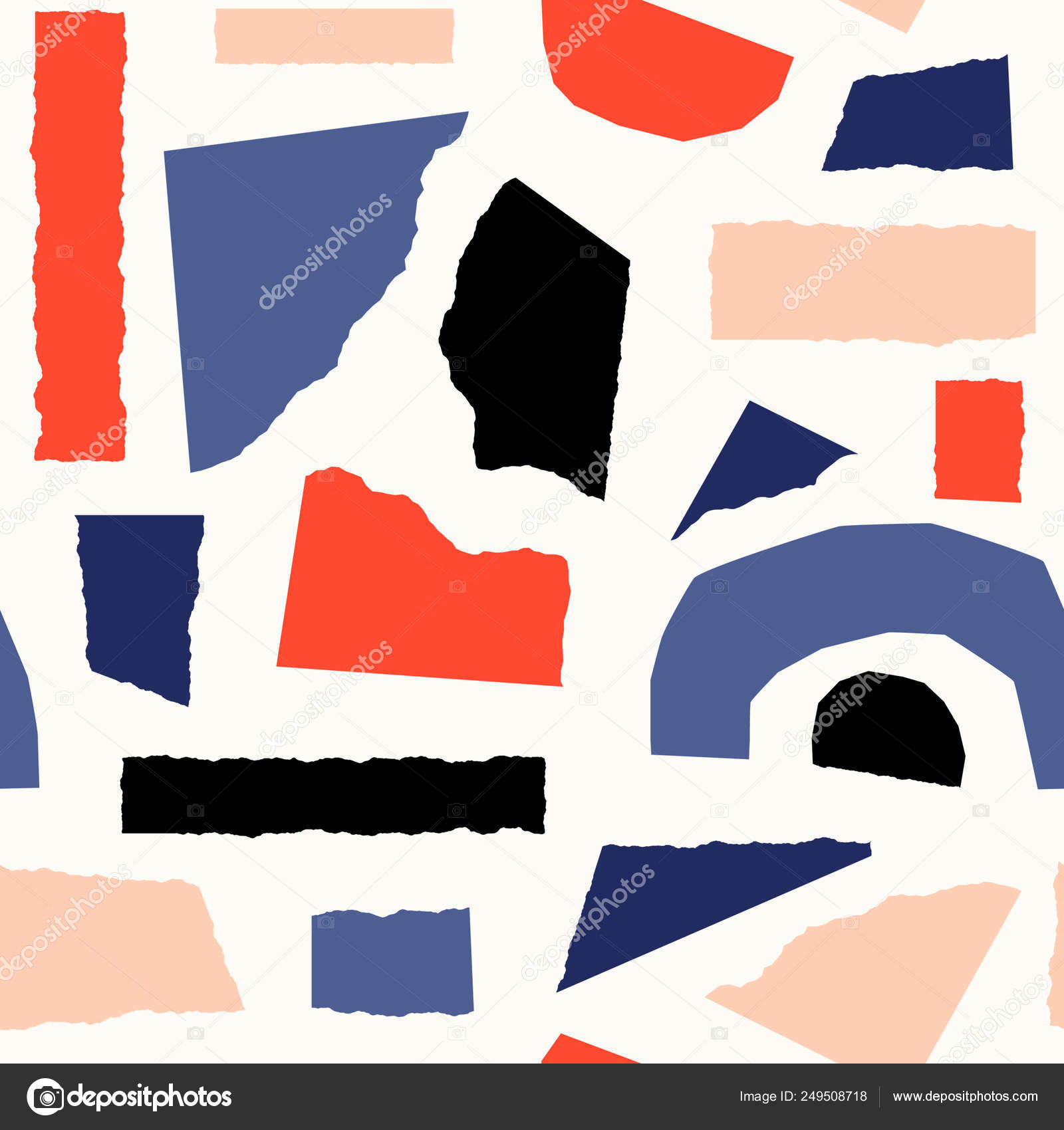 Seamless Paper Collage Pattern Stock Vector Image by ©ivaleks #249508718