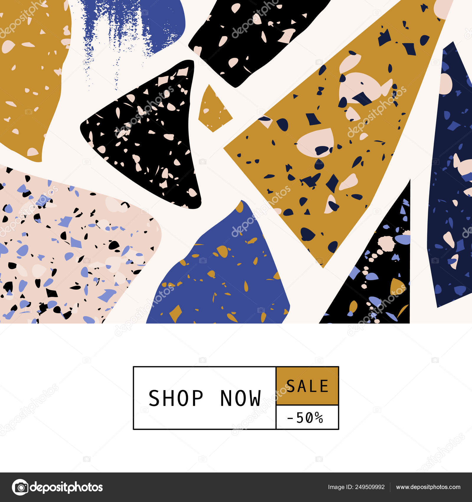 Contemporary Collage Square Design Template Stock Vector Image by ...