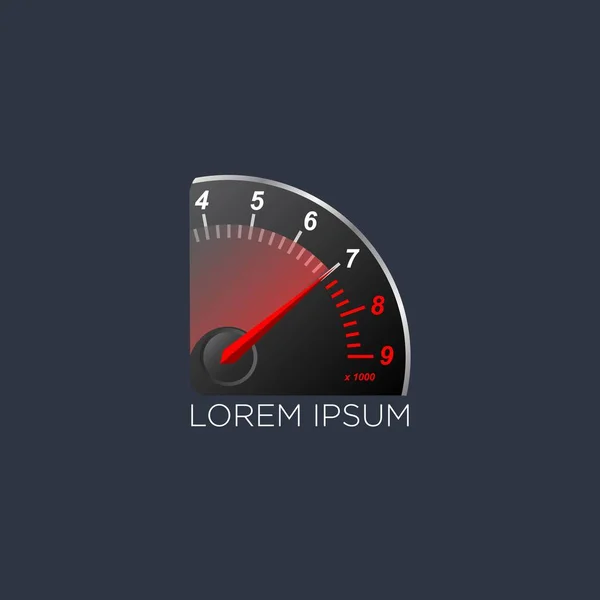 Speedometer Logo Vector Red Race Racing Drag Stock Vector Image by ...