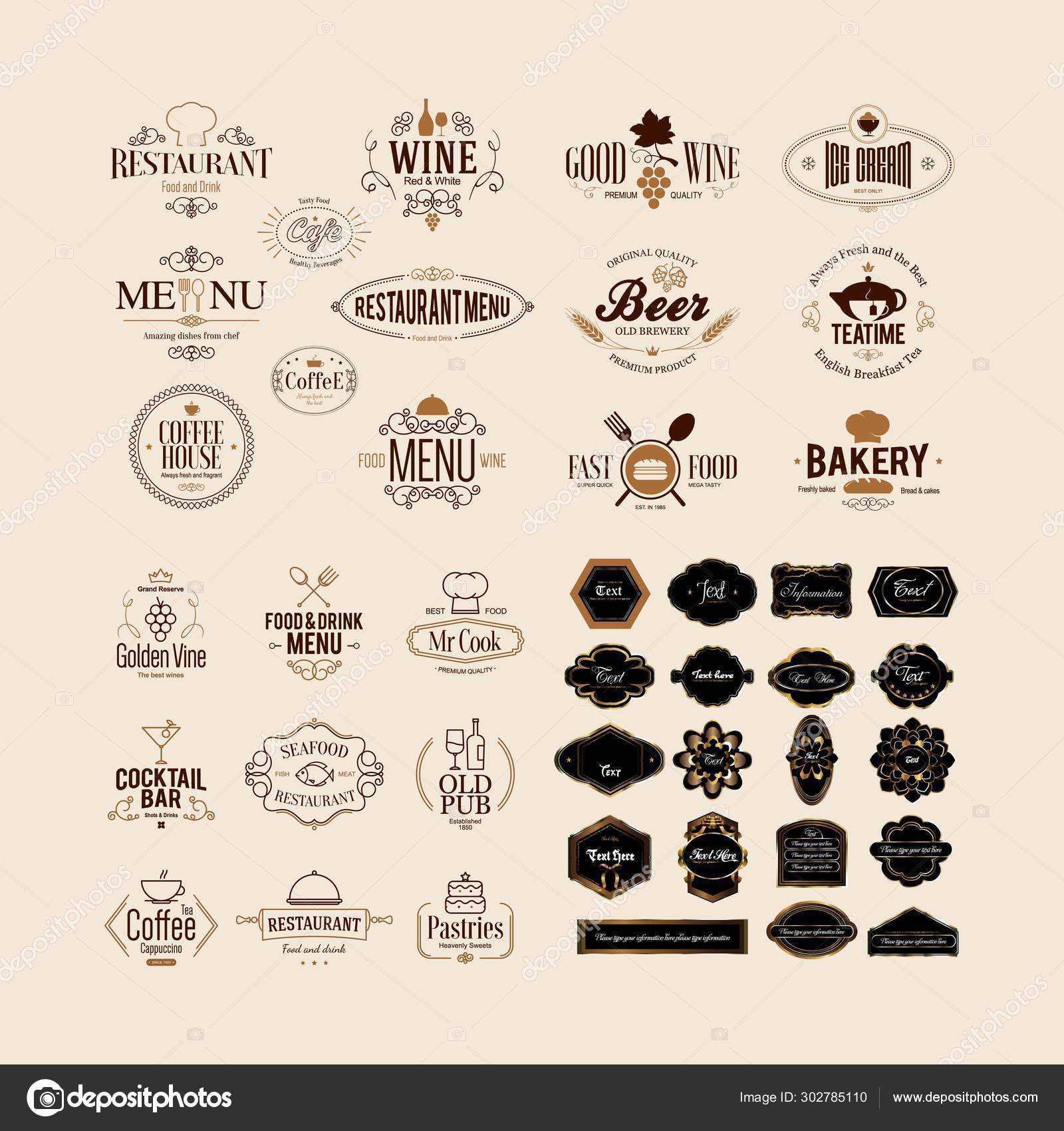 Restaurant Menü Logo Design Vektor Stock-Vektorbild von ©ivazyah.art ...