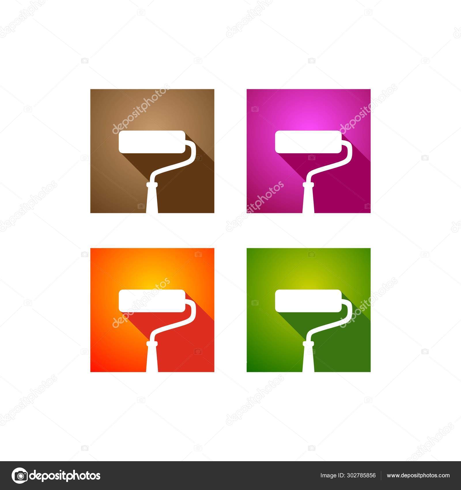 Paint Roller Logo Design Vector — Stock Vector © ivazyah.art #302785856