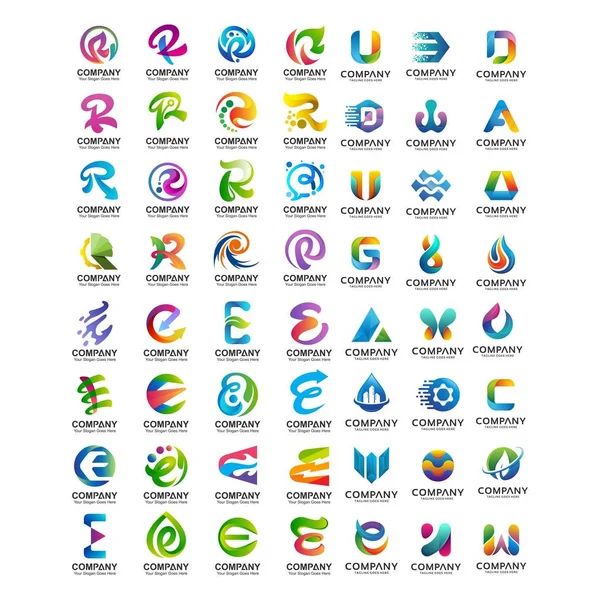 Set Abstract Letter Logo Design Vector — Stock Vector © ivazyah.art ...