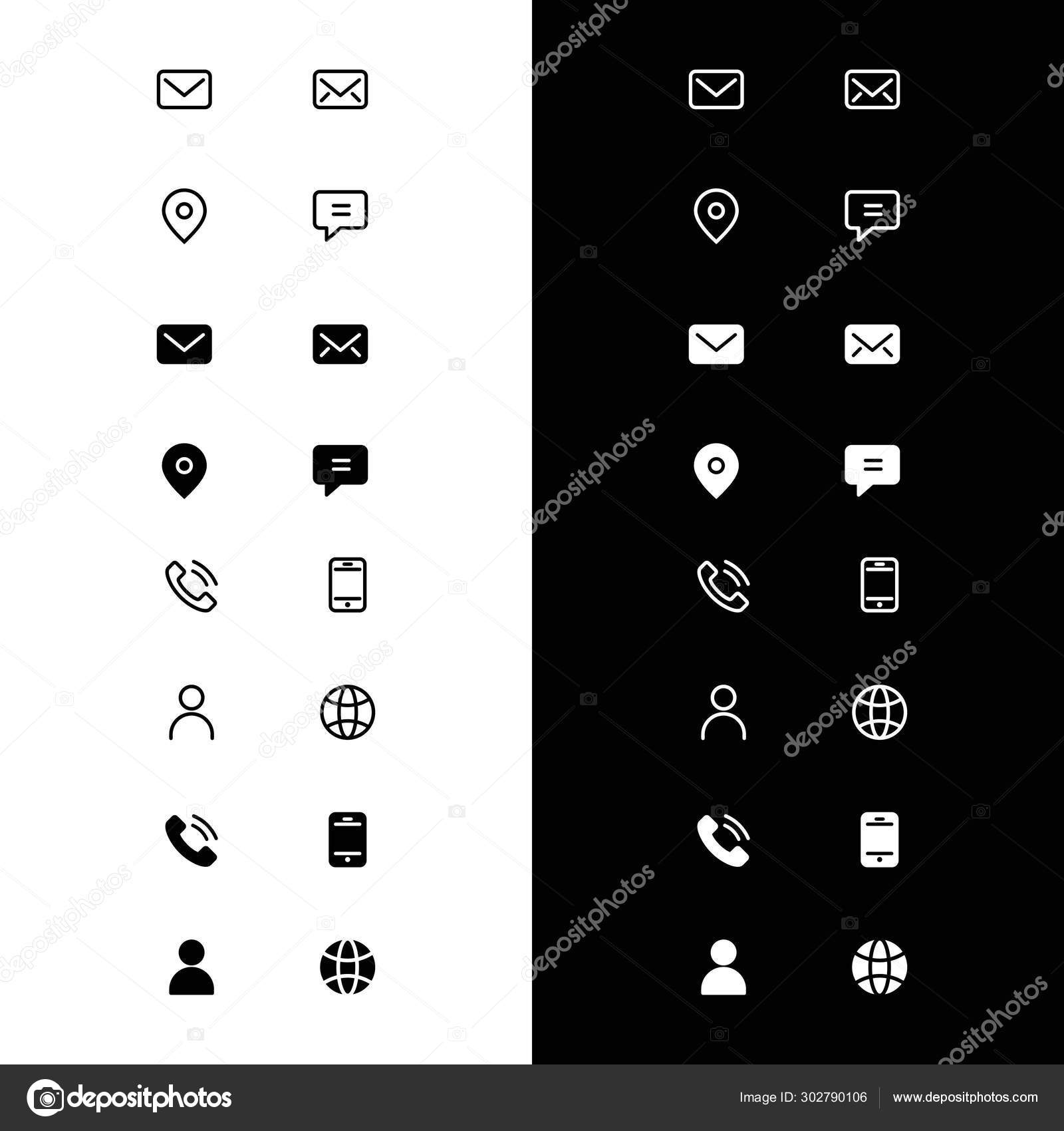 Business Icon Contact Set Logo Design Vector Stock Vector Image by ...