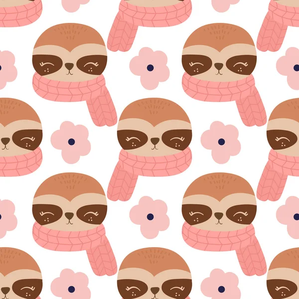 Pattern with sloth. — Stock Vector © voron4ihina #89864808