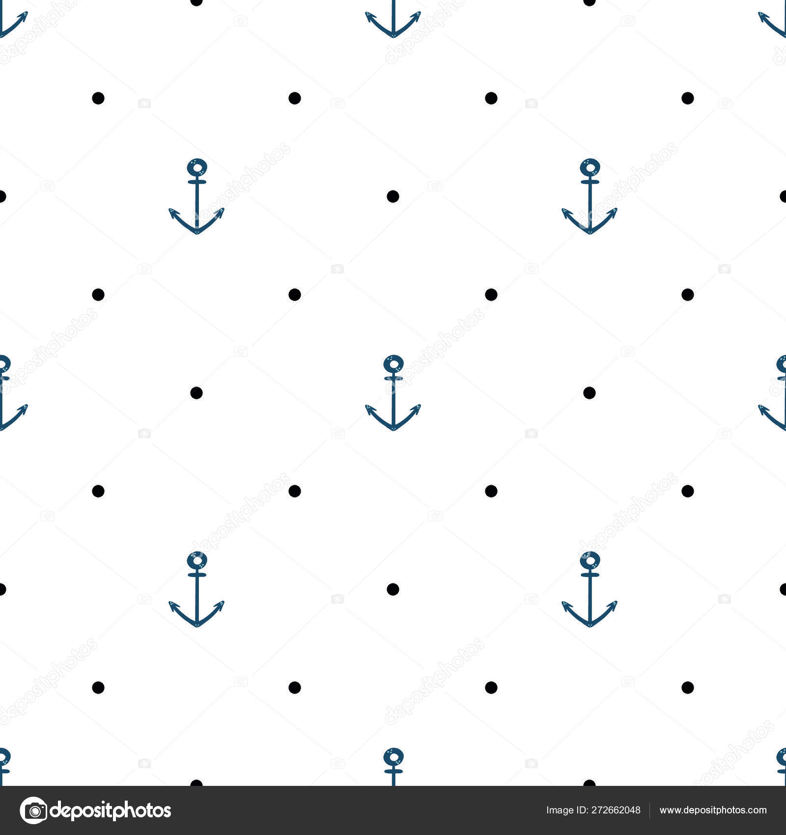 Sea Anchor Seamless Pattern Background Vector Design Wrapping Paper ...