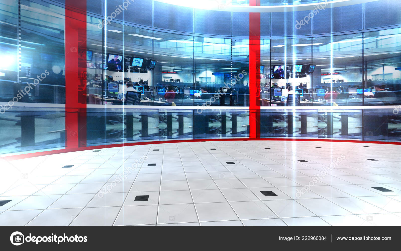 Representación Set Estudio Virtual Para Imágenes Croma Realice Visión ...