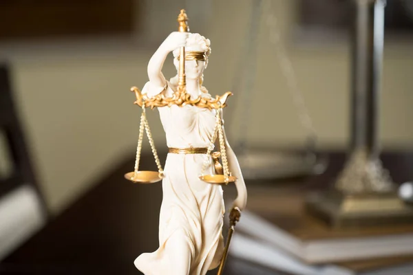 Law Concept Background White Statue Themis Legal Books Scale Table ...