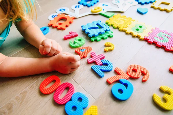 Kids learning numbers, counting by fingers, math Stock Photo by ...