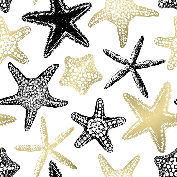 Starfish patterns | Starfish background pattern — Stock Vector ...