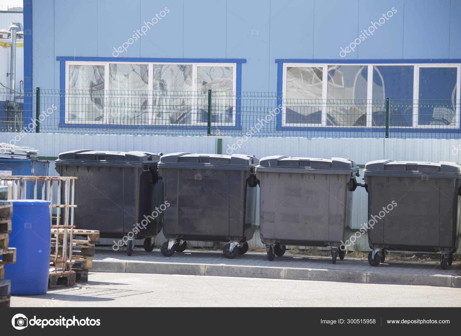 Trash Bins Territory Large Scale Production – Stock Editorial Photo ...