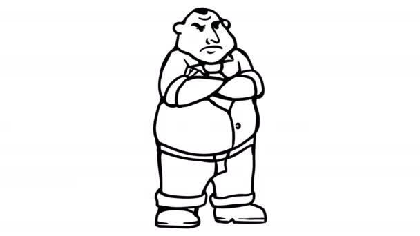 Whiteboard Drawing Cartoon Lazy Fat Man Stock Vector Whiteboard Drawing Cartoon Lazy Fat Man Stock Vector