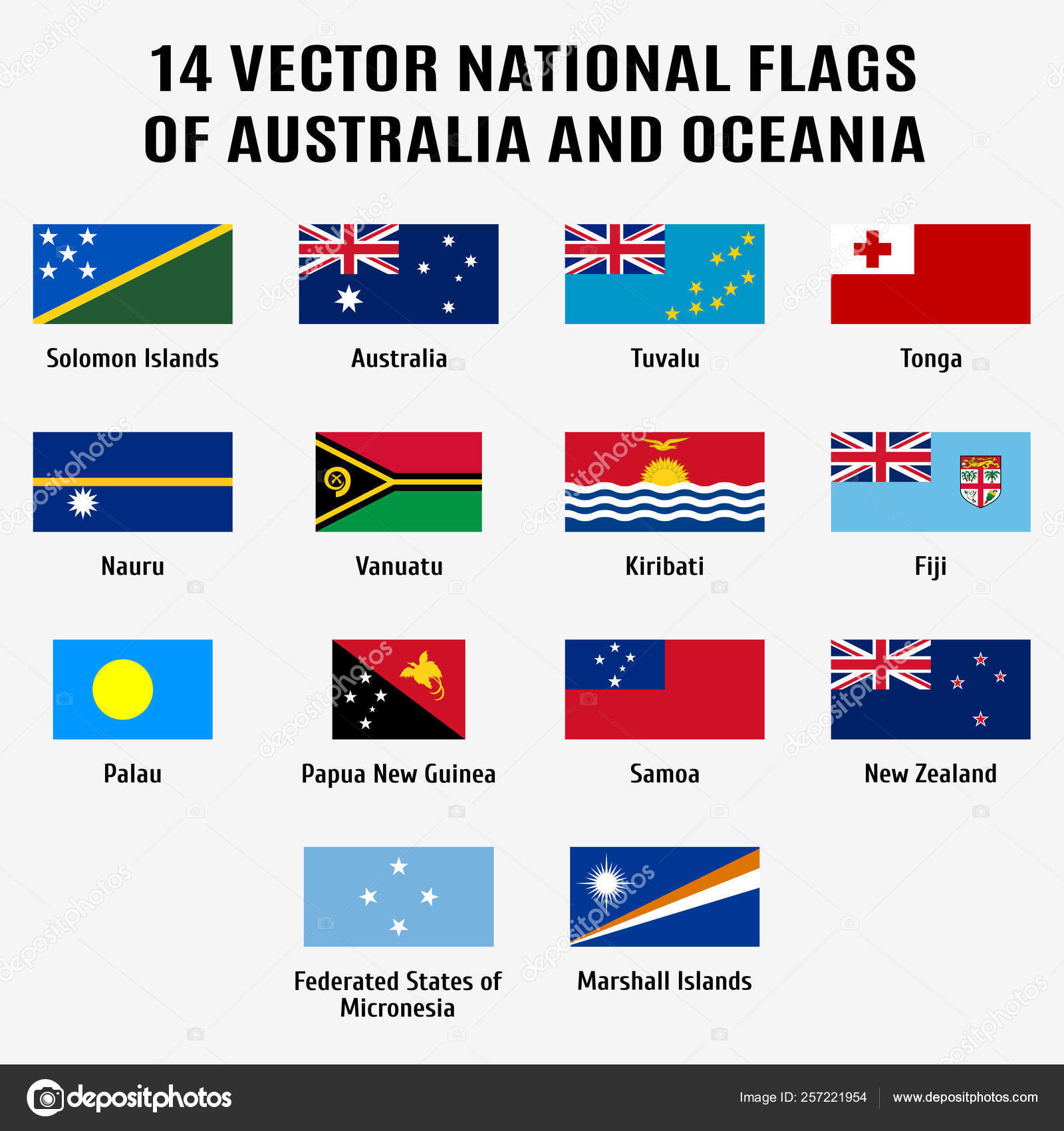 Oceania Flags