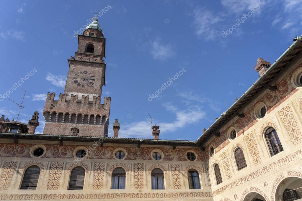 Vigevano, Pavía, Lombardía, Italia: la plaza principal histórica de la ...