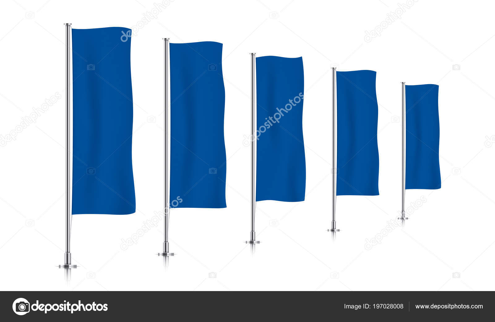 Row of blue vertical banner flags. Stock Vector Image by ©topicha ...