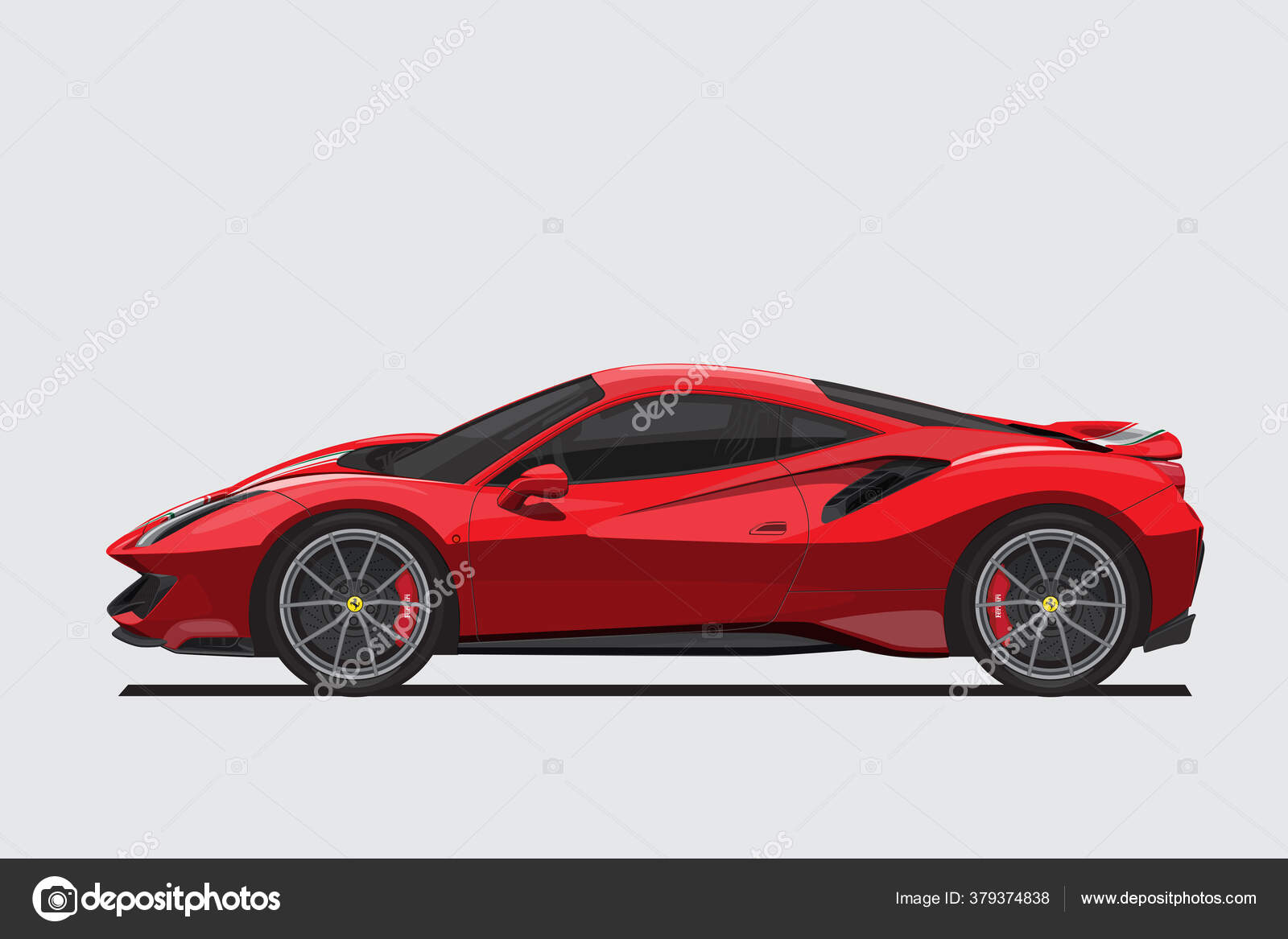 Supercar Vector File Format Separate Layers Can Choose Change Color ...