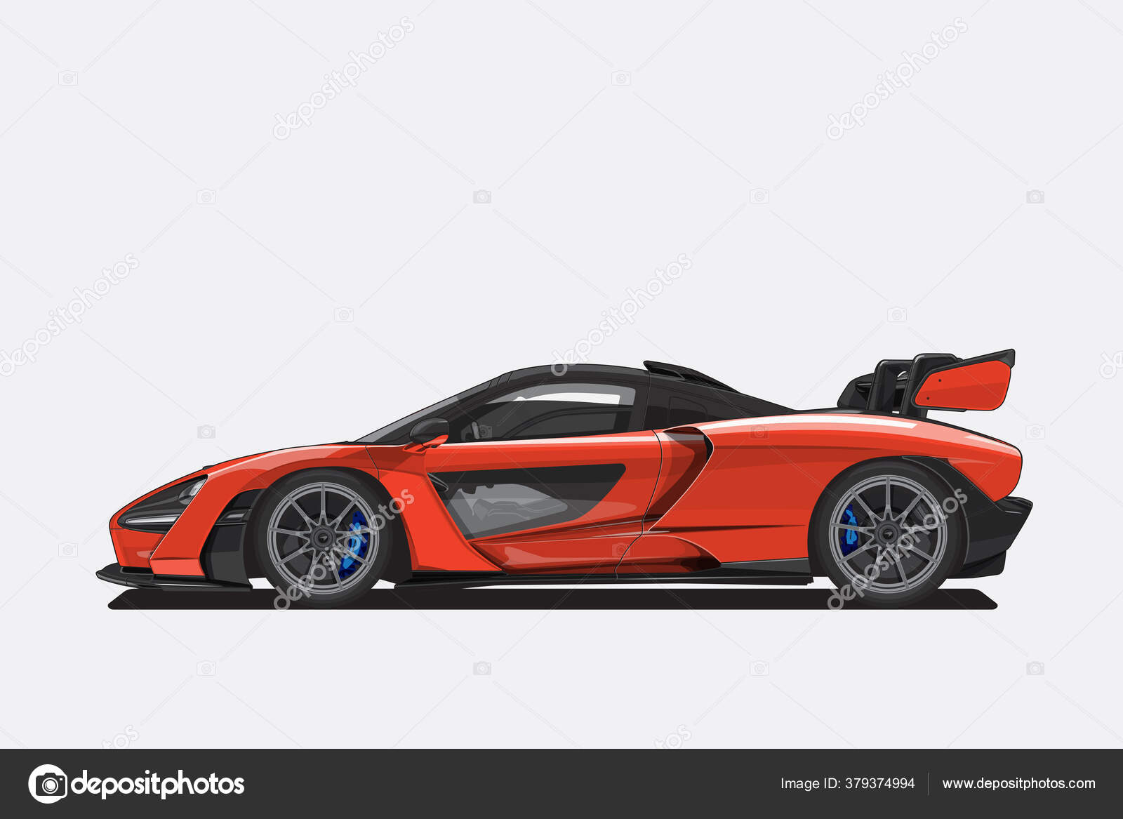 Supercar Vector File Format Separate Layers Can Choose Change Color ...