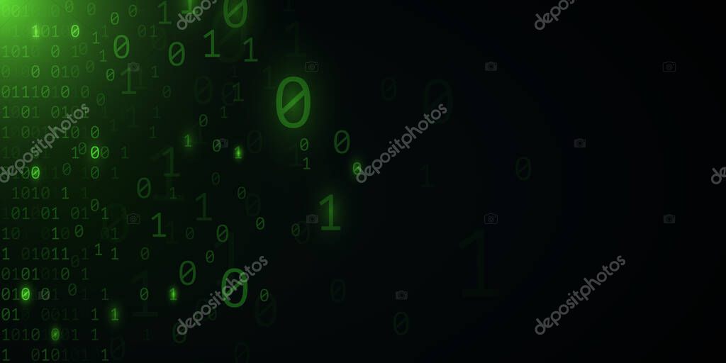 Fondo de código binario verde. Diseño moderno de alta tecnología ...