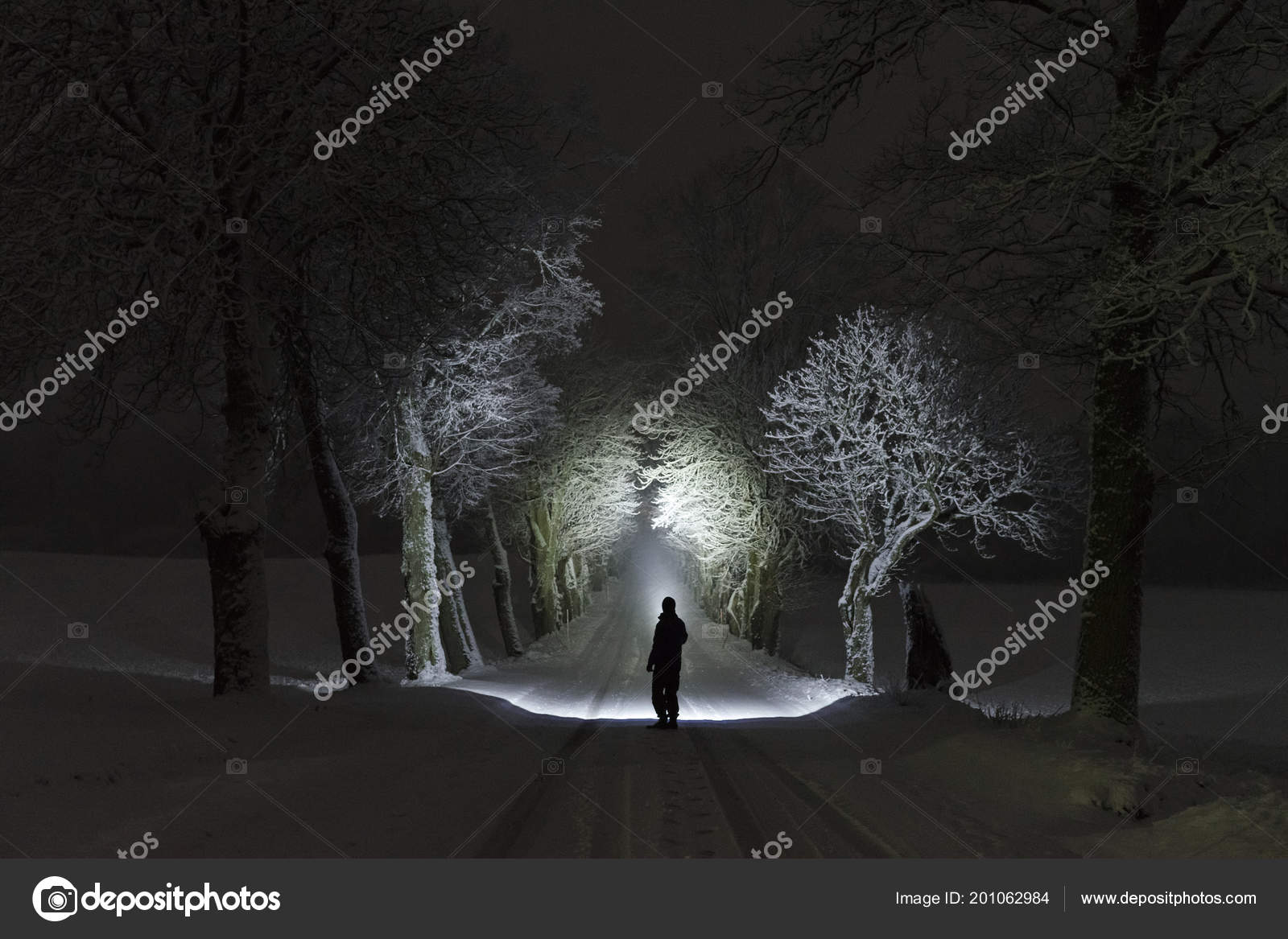 Flashlight Shining In The Dark