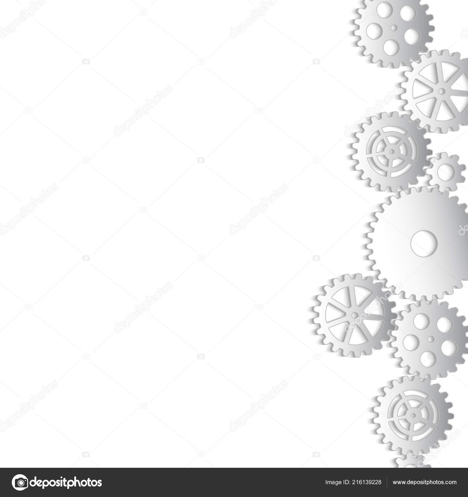 Gears White Background Vector Illustration Clip Art Stock Vector by ...