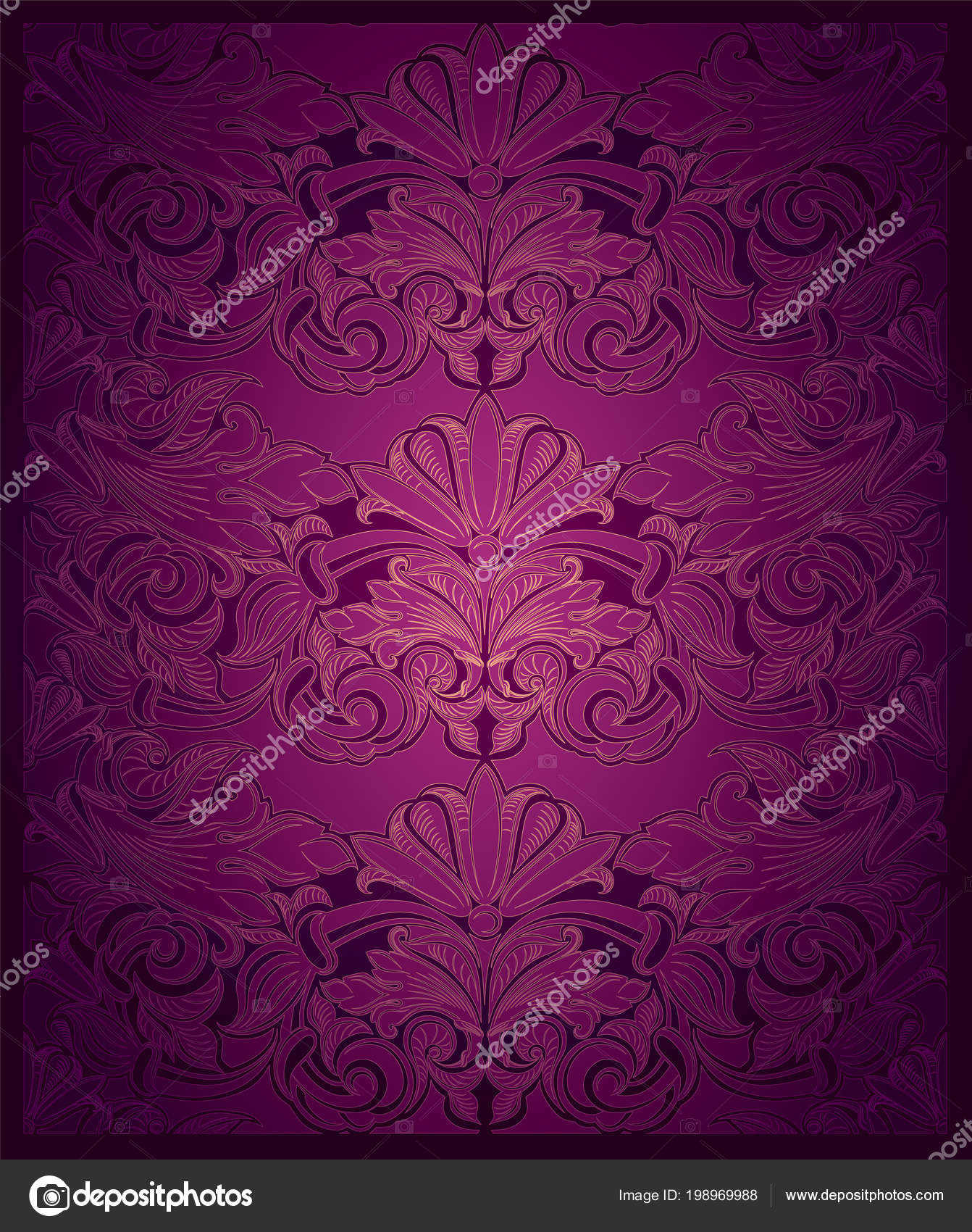 Purple And Gold Royal Background
