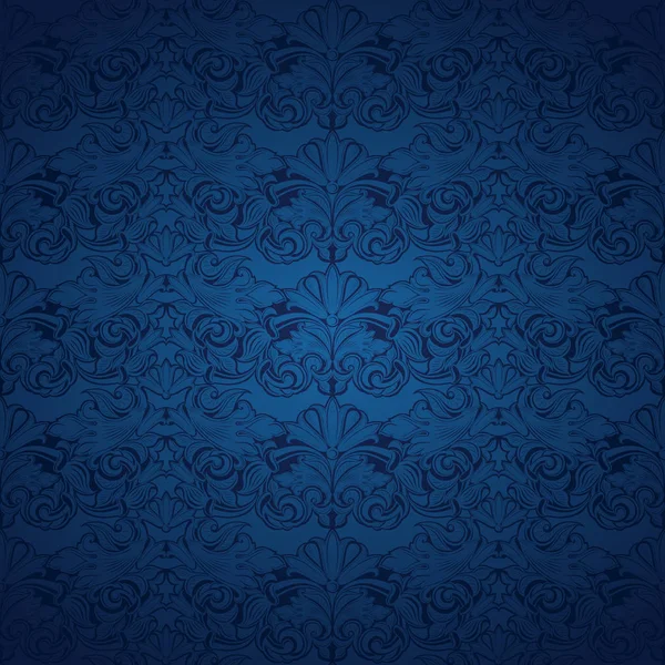 Dark Blue Black Vintage Background Royal Classic Baroque Pattern Rococo ...