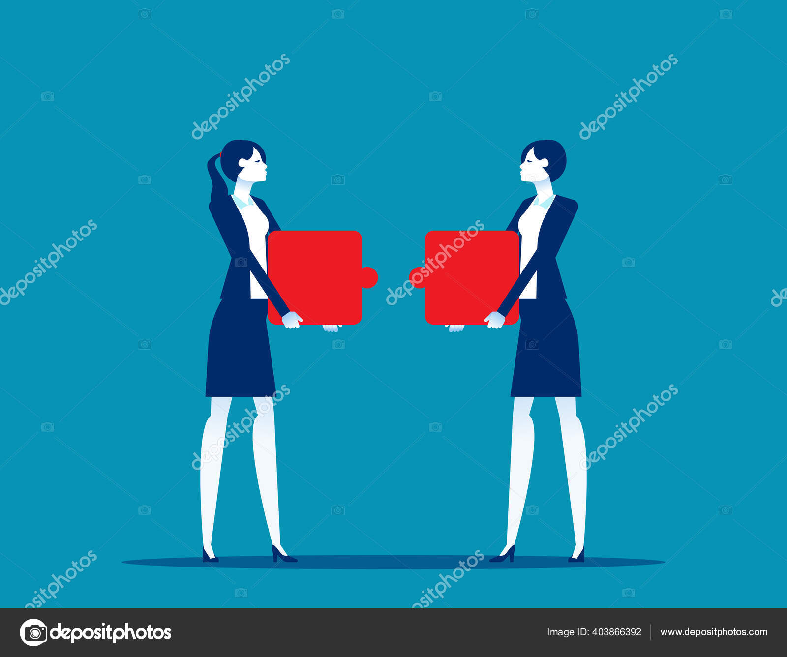 Unmatching Pieces Jigsaw Puzzle Business Problem Malfunction Teamwork ...