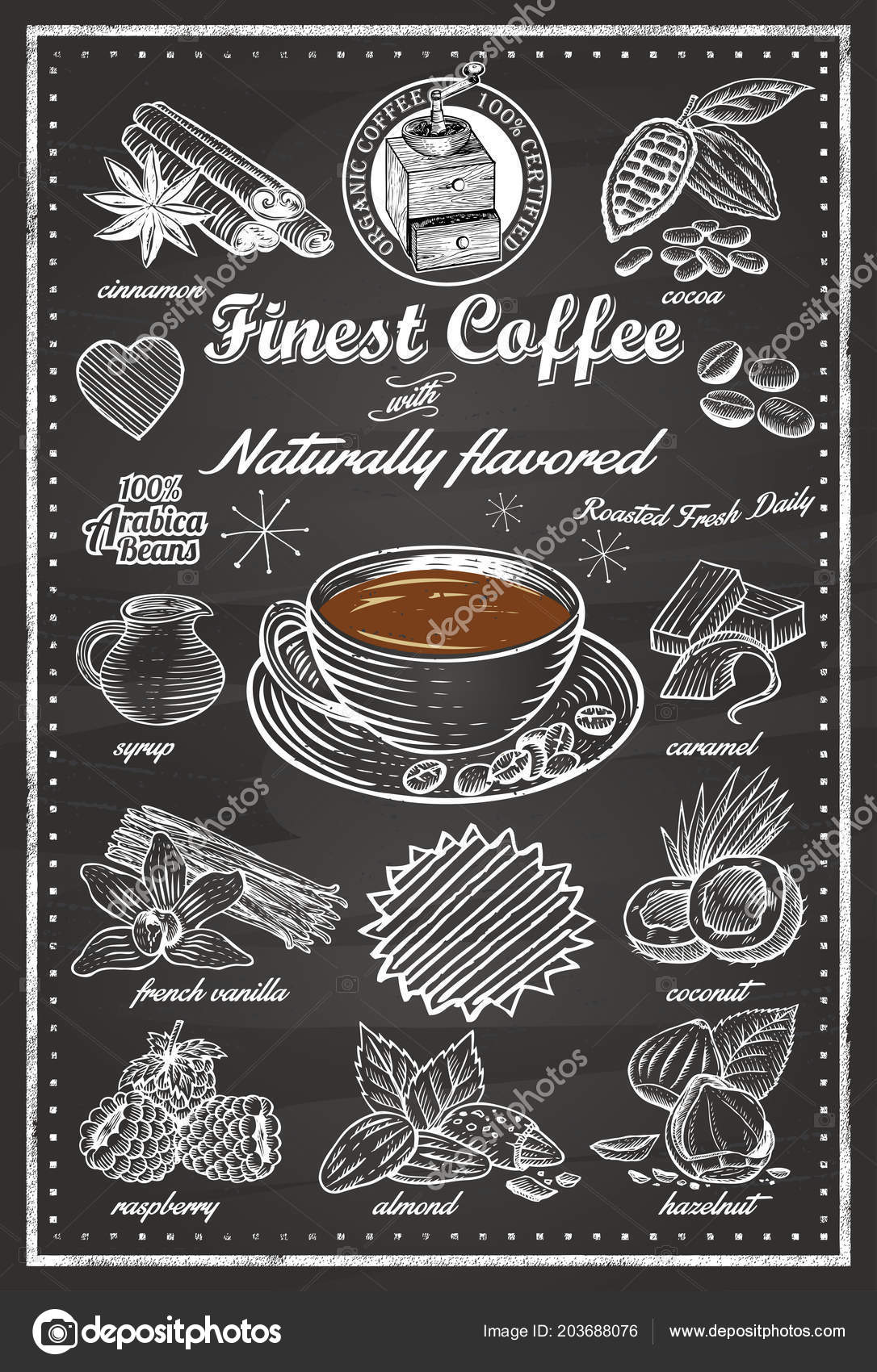 Hand Drawn Cafe Items Vector Stock Vector Image by ©rexandpan #203688076